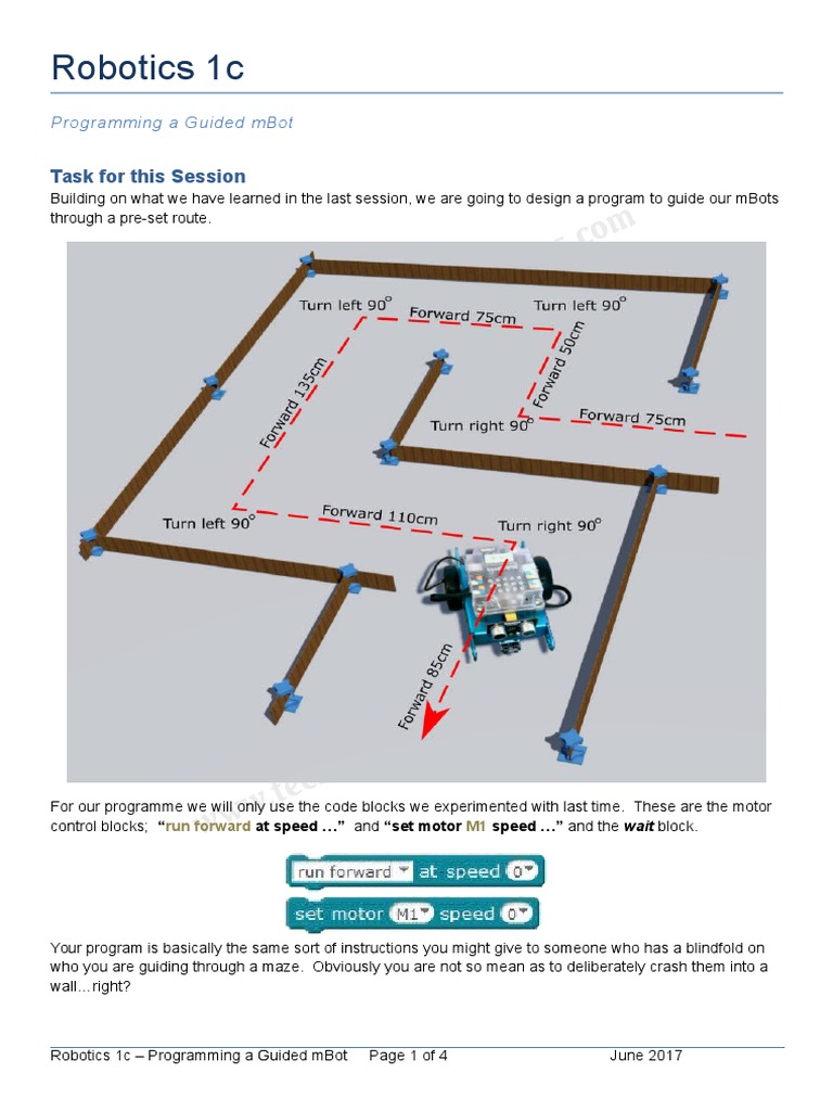 Robotics1c-Guided_mBot | PDF