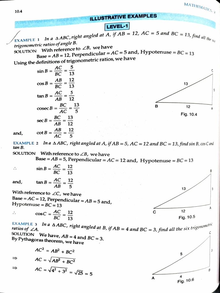 Trigonometric Ratios in Right Triangles | PDF | Trigonometric Functions ...