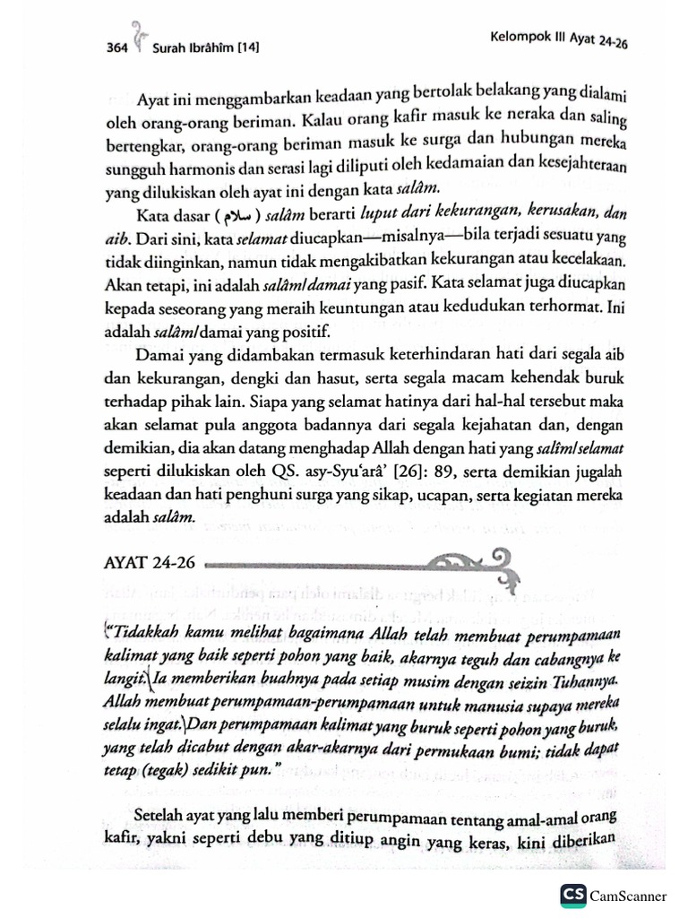 Tafsir Misbah Surah Ibrahim (Ayat 24-26) | PDF