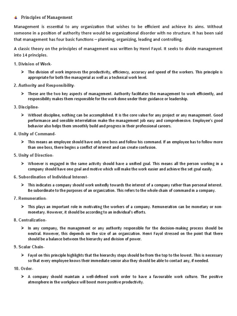 1_Principles of management and Principles of construction management | PDF