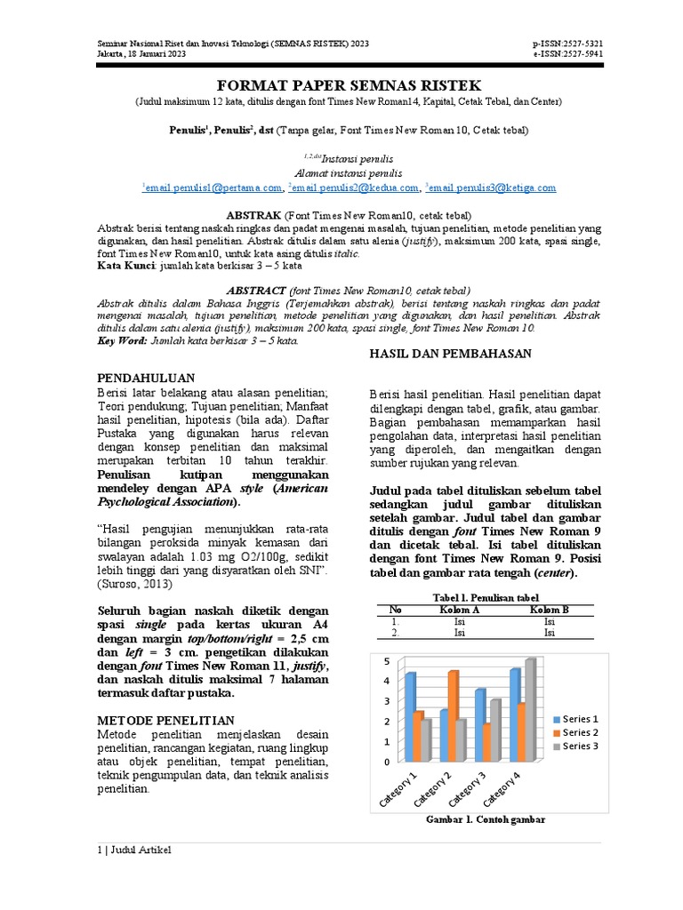 Template Paper Semnas Ristek 2023 | PDF