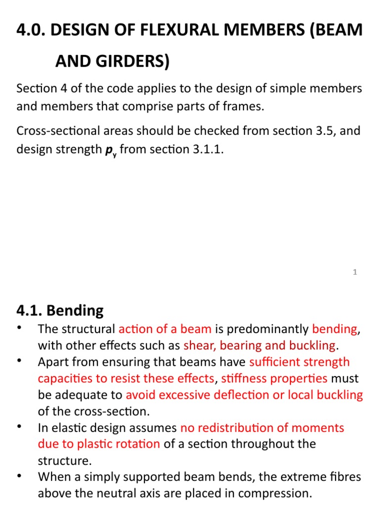 Flexure Member Lecture 4 21 | PDF | Buckling | Bending