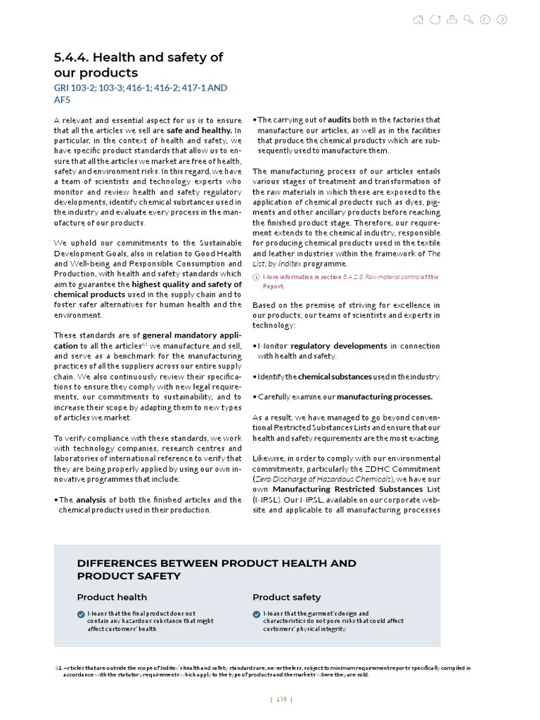 Product-Health-And-Safety - STW | PDF