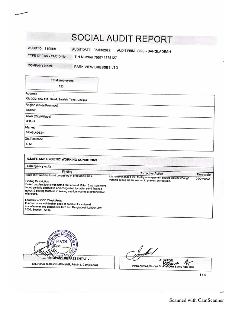 Inditex Social Audit Report | PDF