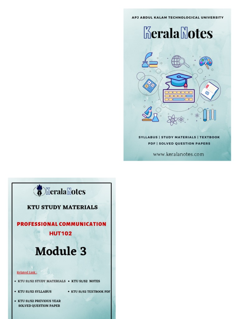 Module 3 Professional Communication Notes - Kerala Notes - Booklet ...