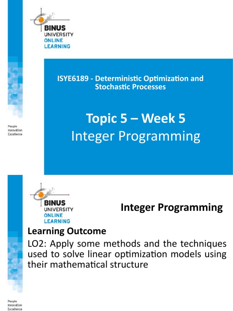 PPT5-Integer Programming | PDF