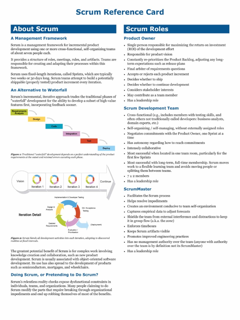 Scrum Reference Card | PDF