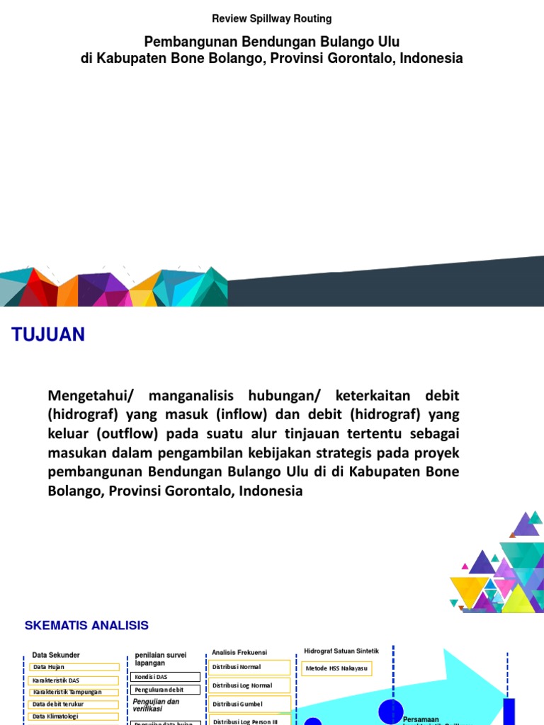 Review Spillway Routing Bendungan Bulango Ulu 2023 | PDF