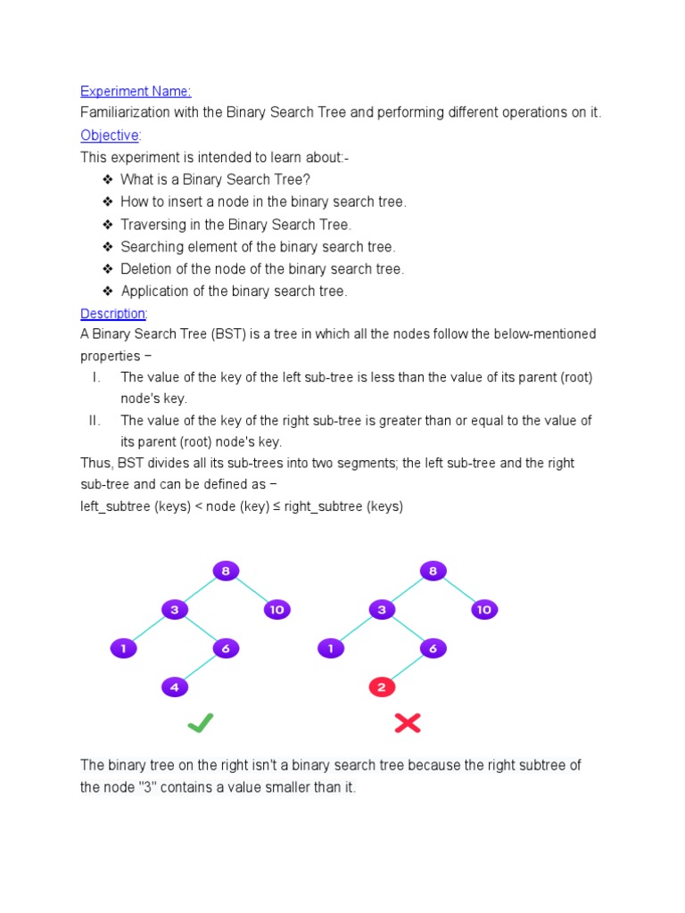 Data Structure report on BST | PDF