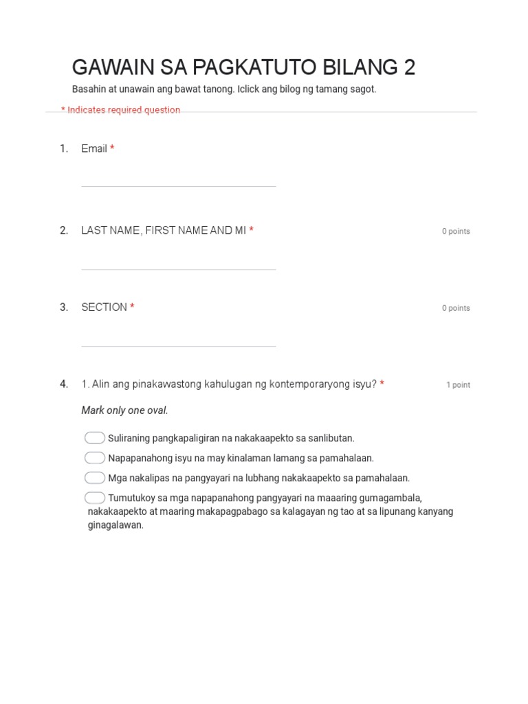 Gawain 2 - Google Forms | PDF