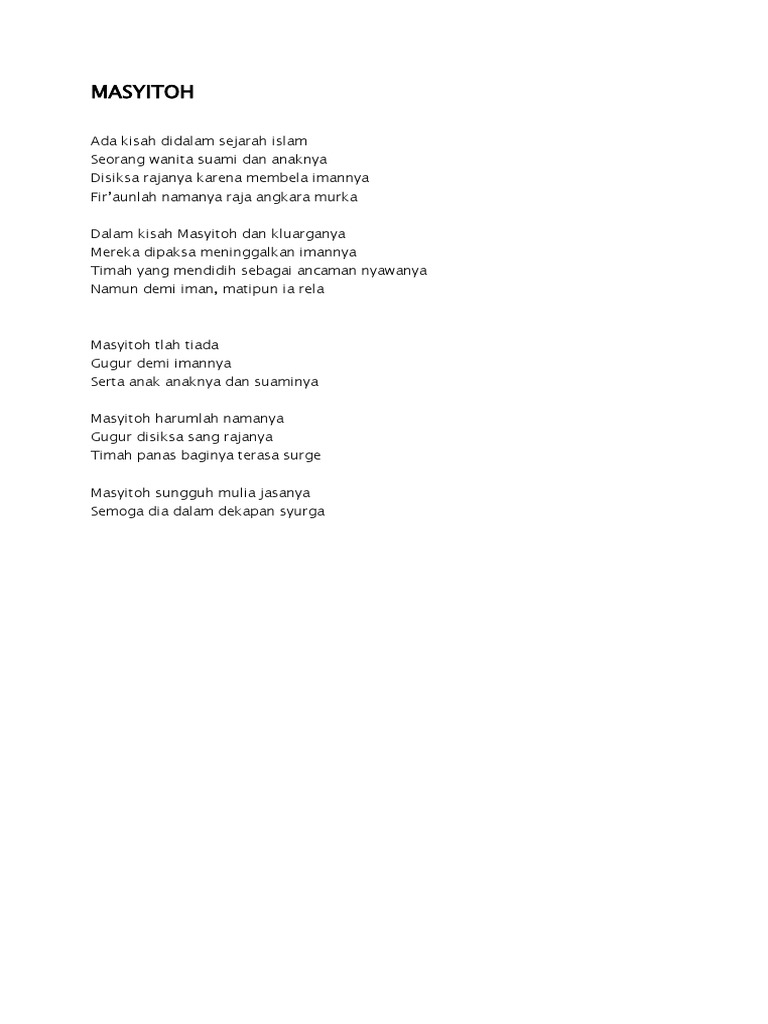 MASYITOH | PDF