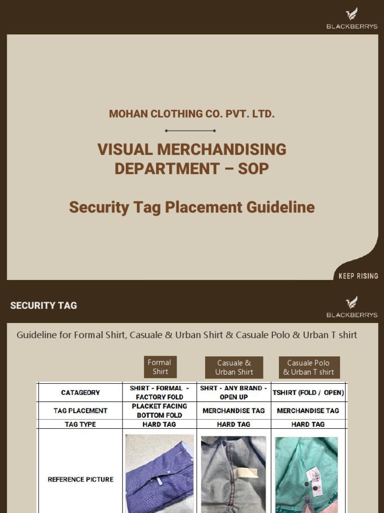 Visual Merchandising SOP - Security Tag | PDF