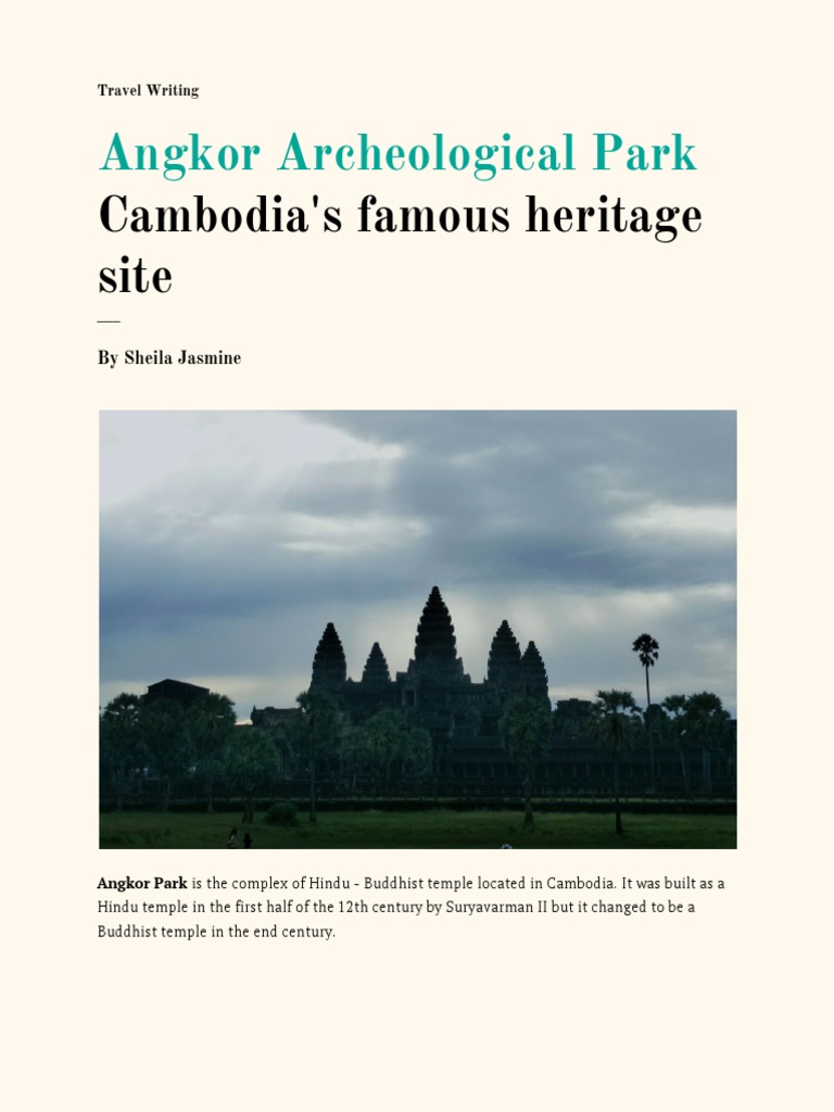 Exploring Angkor Archeological Park | PDF | Angkor | Angkor Wat