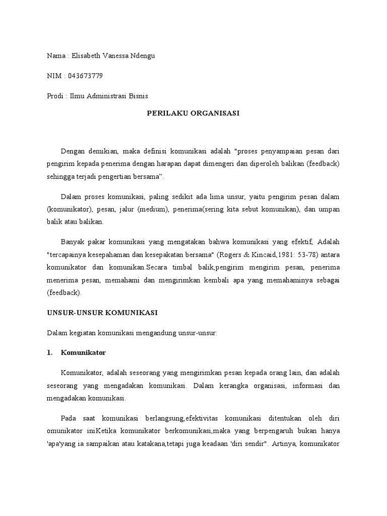 Perilaku Organisasi | PDF