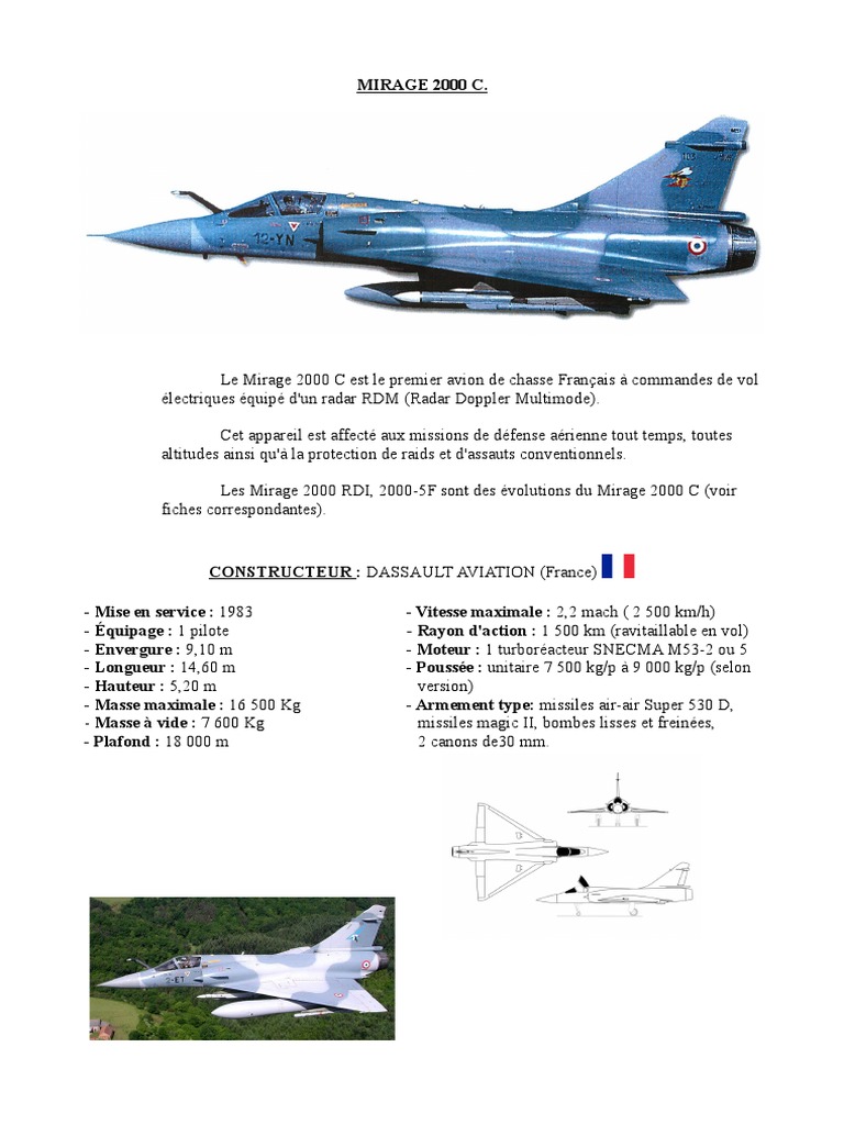 Mirage 2000 C | PDF | Technologie et ingénierie | Histoire