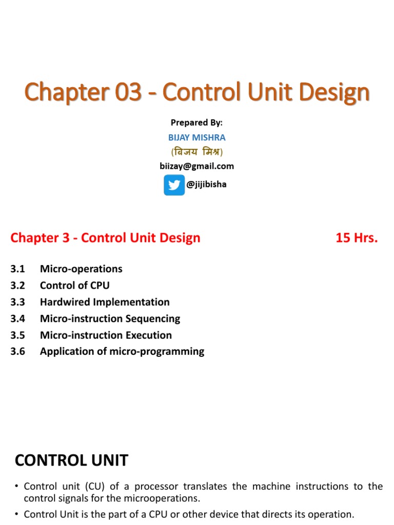 Chapter 03 Control Unit Design | PDF Chapter 03 Control Unit Design | PDF