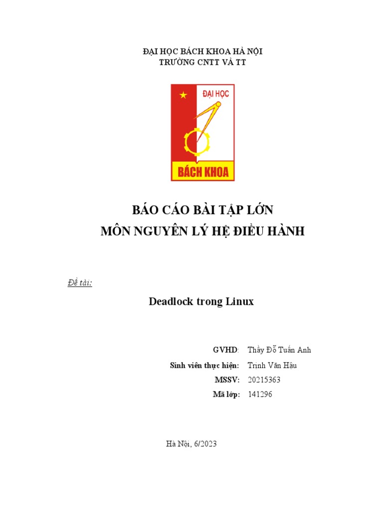 Báo Cáo BTL Môn Nguyên Lý HDH | PDF