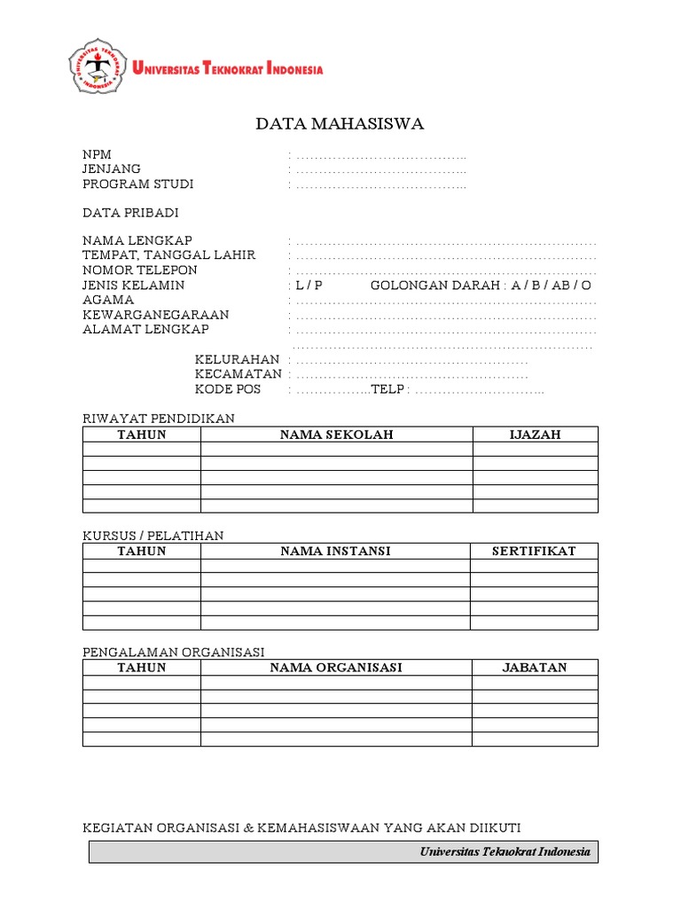 Data Mahasiswa | PDF
