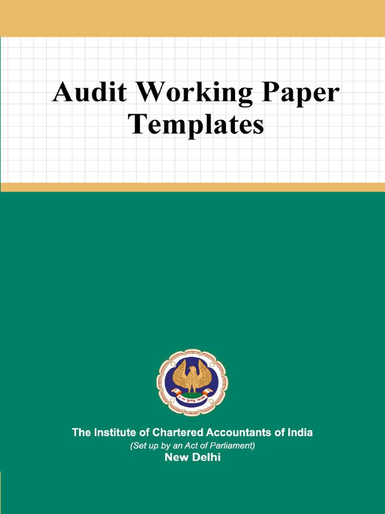 Audit Works Template Issued by ICAI June 23 | PDF | Financial Audit ...