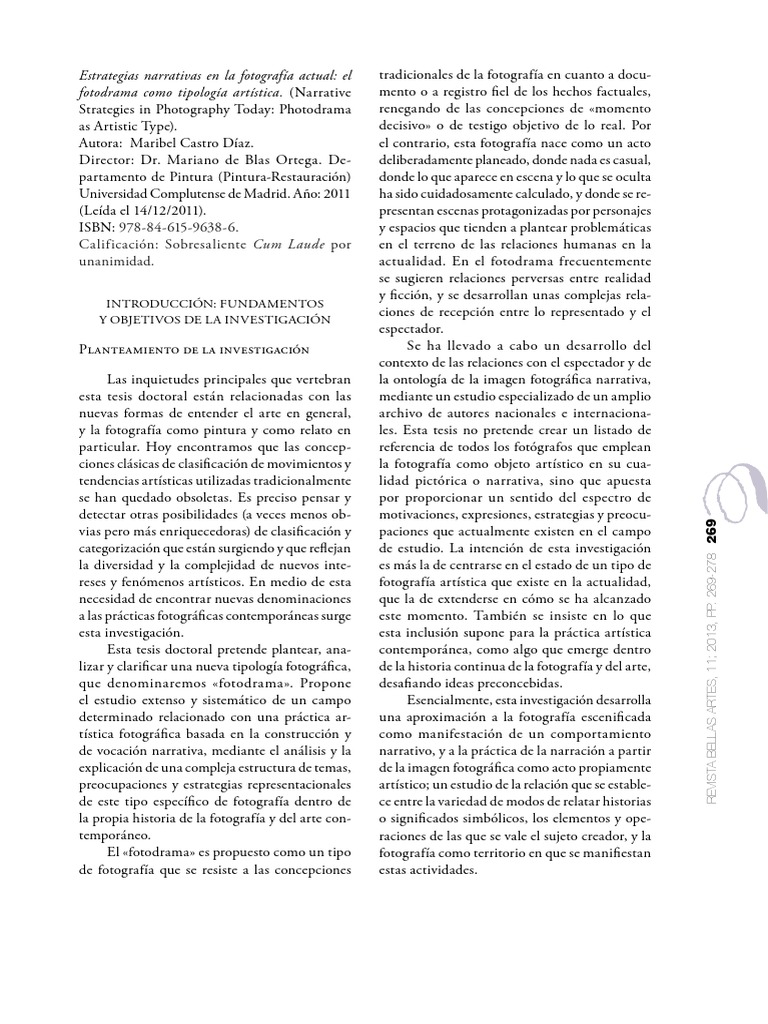 Estrategias Narrativas en La Fotogr Contemp | PDF | Imagen | Pinturas