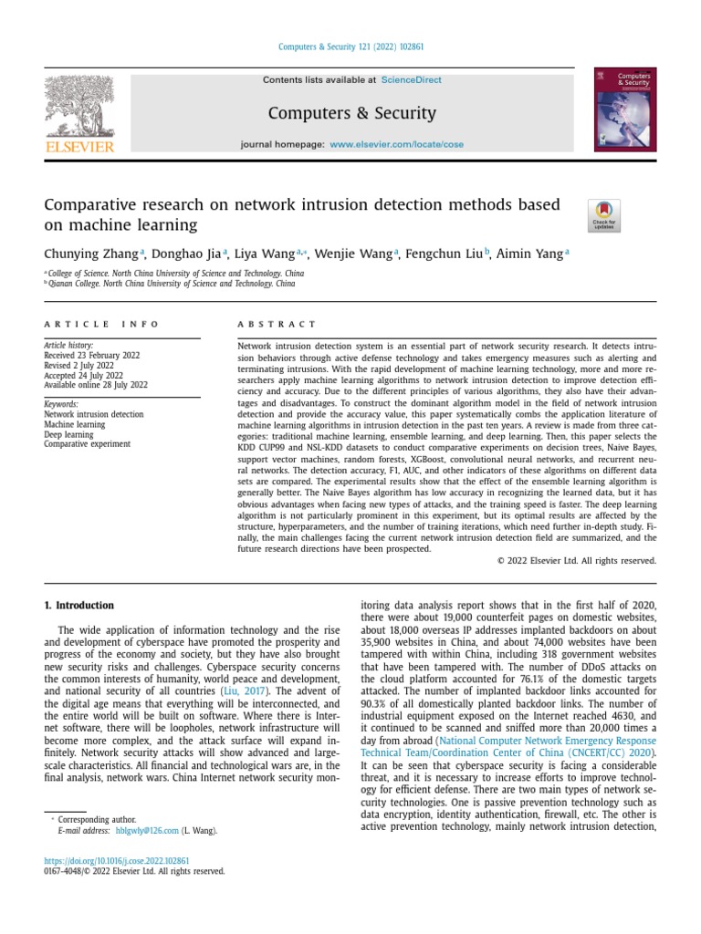 Comparative Research On Network Intrusion Detection Methods Based ... Comparative Research On Network Intrusion Detection Methods Based ...