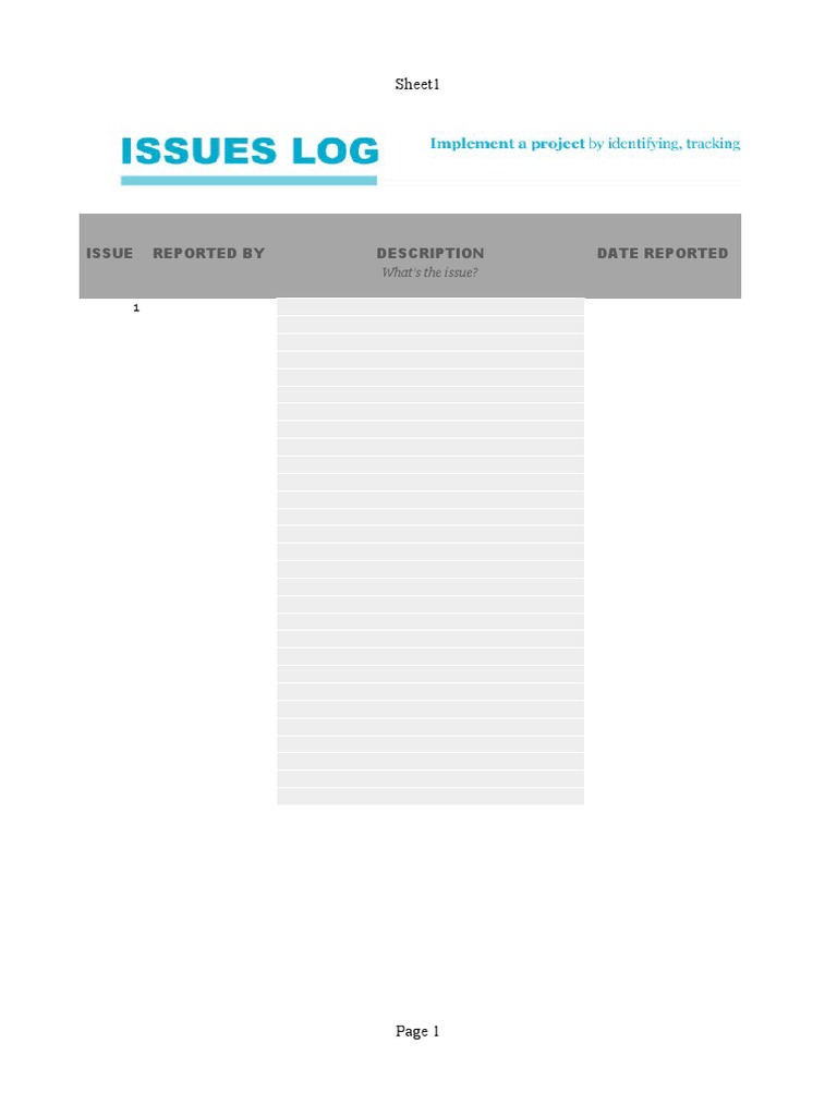 Issue Tracking and Resolution Log | PDF