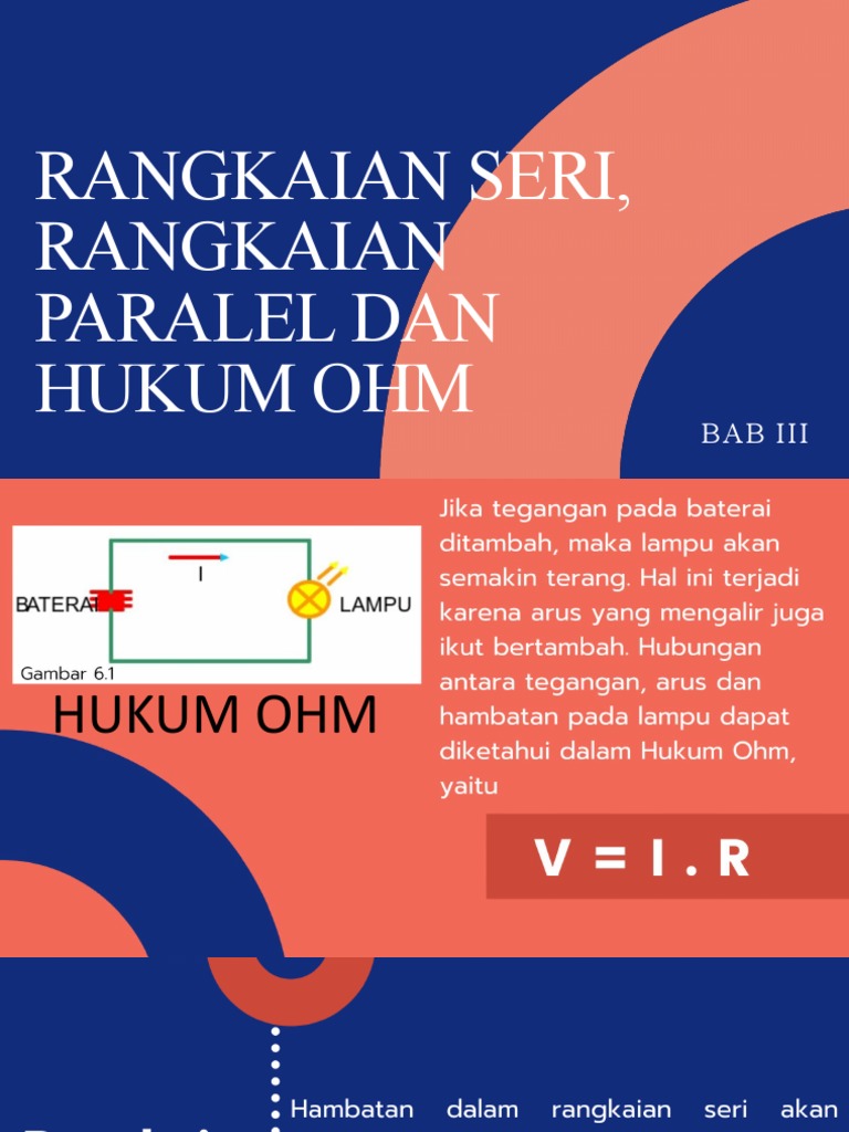 Bab 3 Rangkaian Seri, Rangkaian Paralel Dan Hukum Ohm | PDF