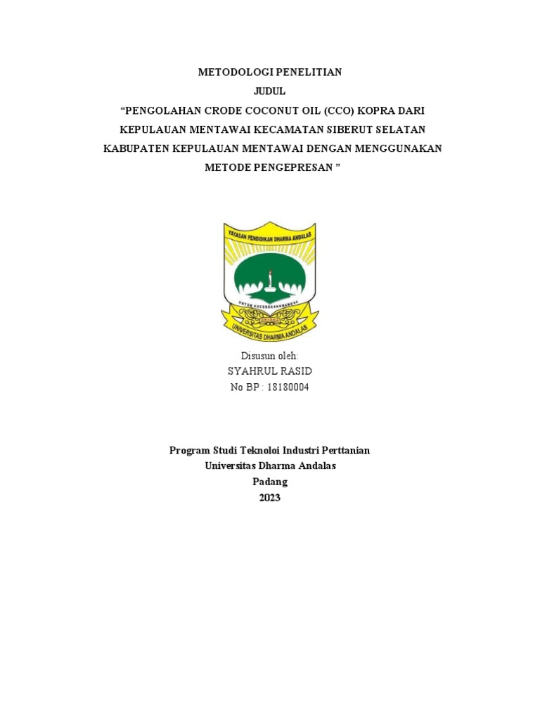 Skripsi Metodologi Penelitian | PDF