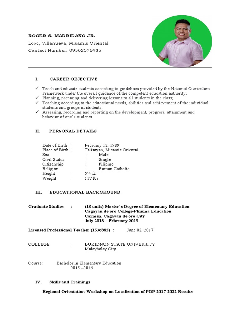Roger Resume | PDF
