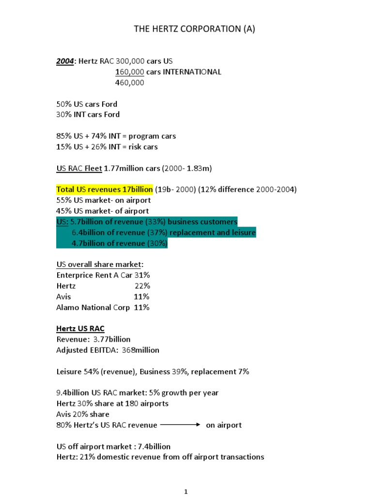 Hertz | PDF | Revenue | Expense