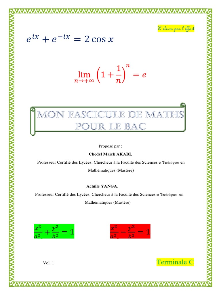 Mon Fascicule de Maths TC | PDF