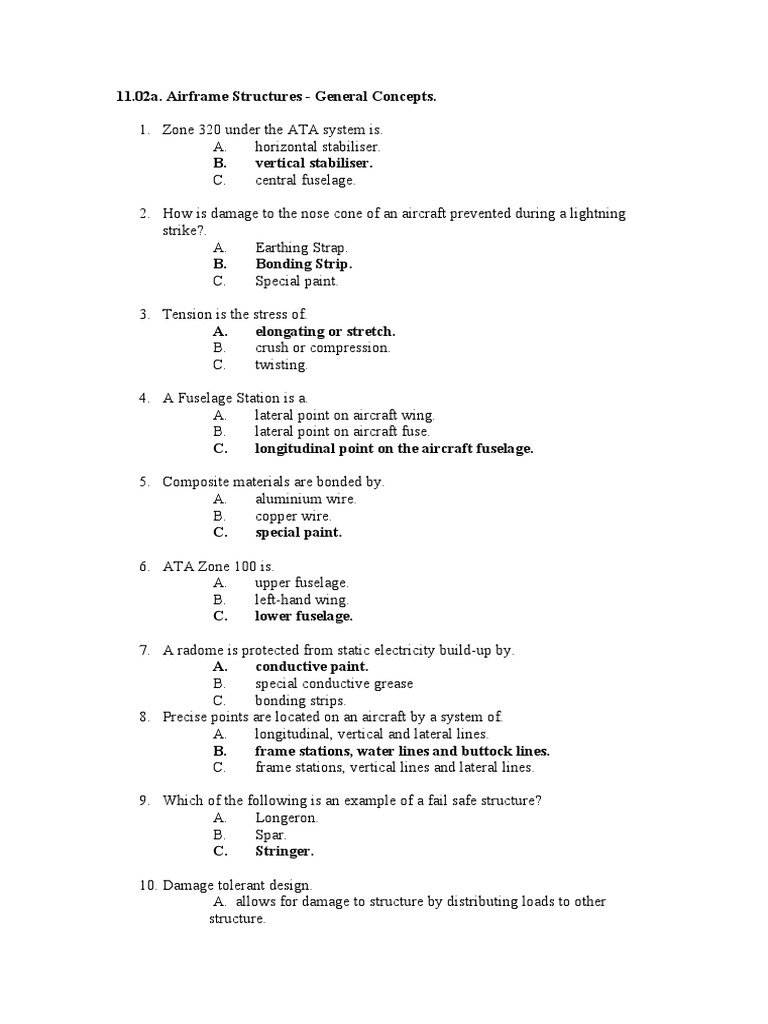 Structure Question Bank | PDF | Flight Control Surfaces | Aileron