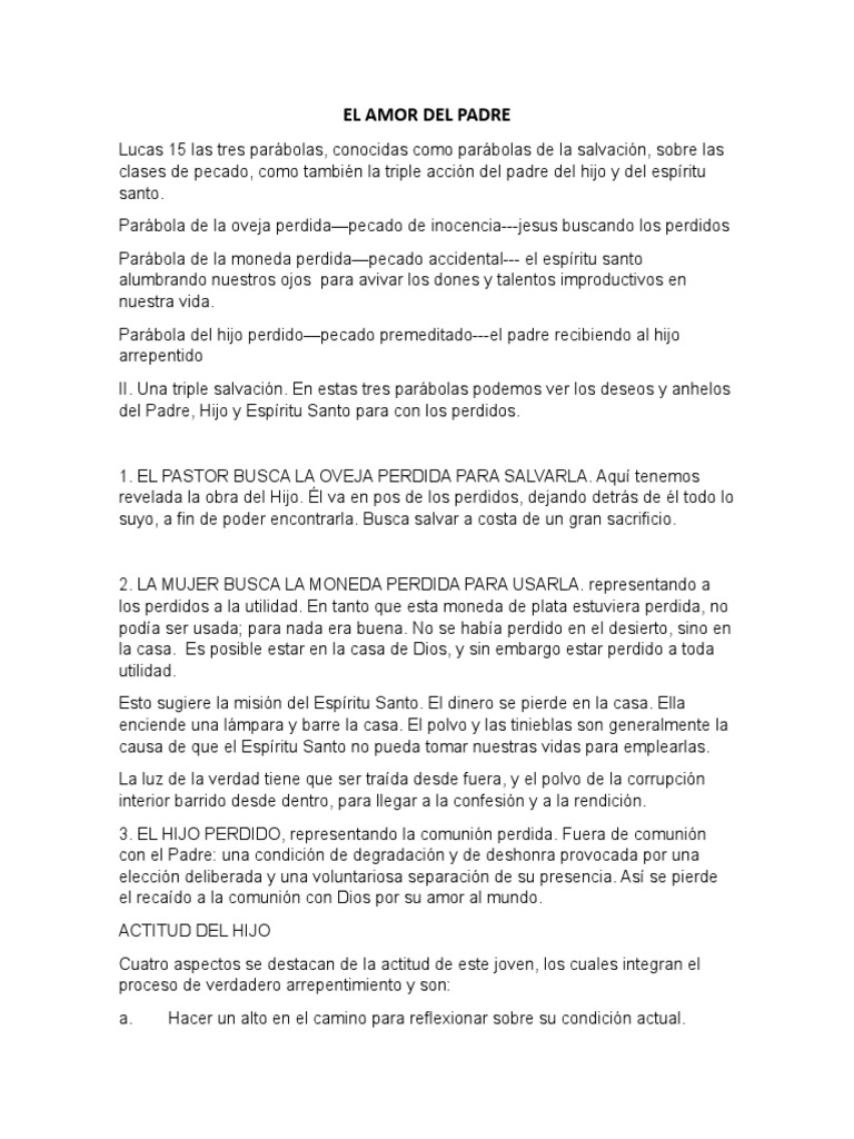 El Amor Del Padre | PDF