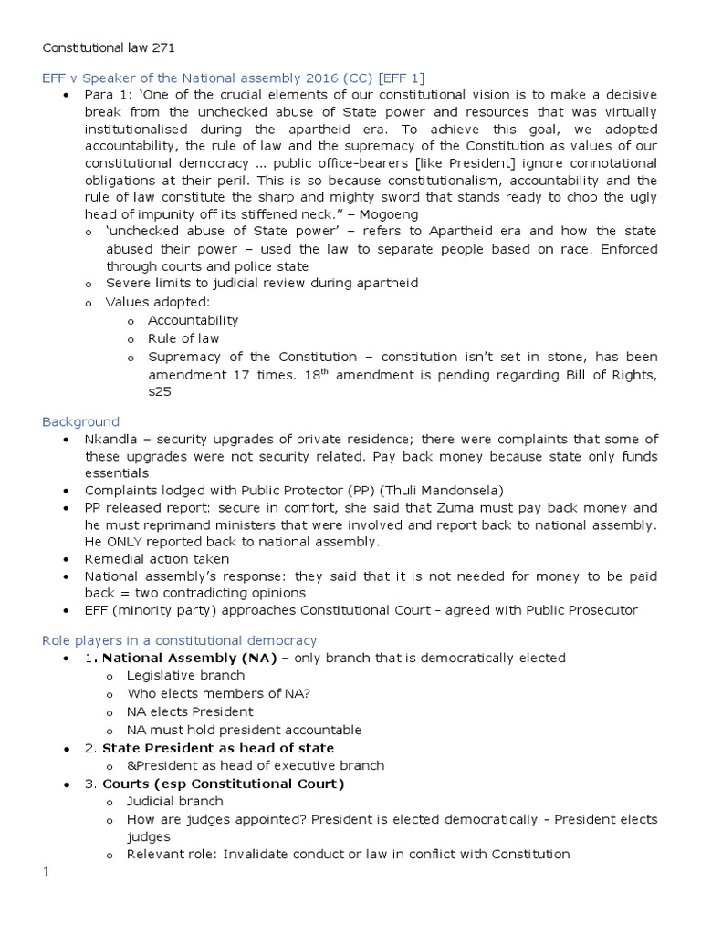 Constitutional Law Notes | PDF