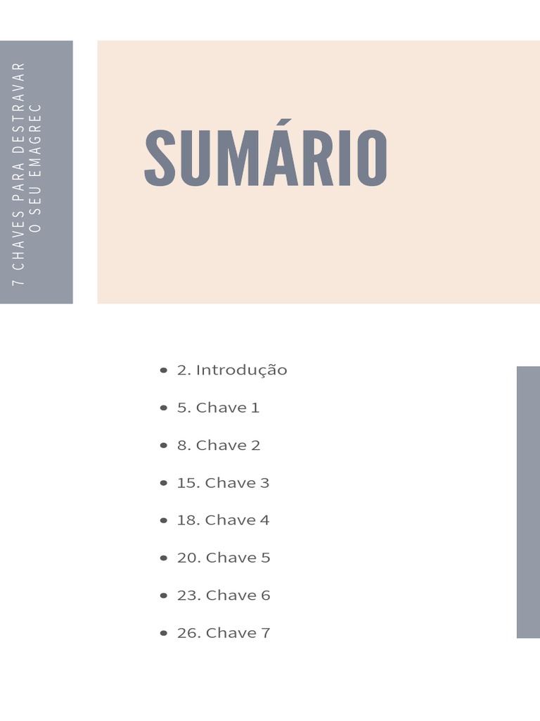 7 Chaves para Destravar o Seu Emagreciento | PDF | Emoções | Prazer