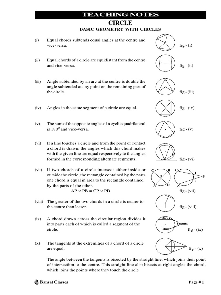 Circle (TN For Faculty) | PDF