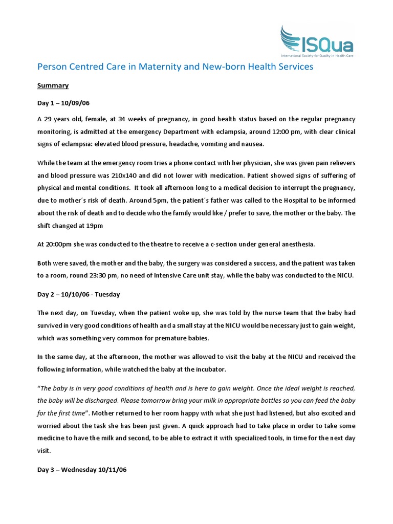 Practical Approaches To Person Centred Care - Case Study | PDF