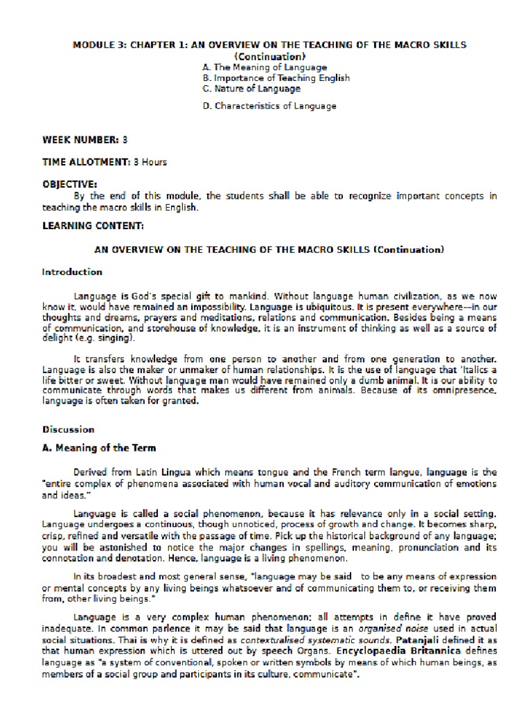 ELT 303 - Mod 3 Chap 1 Notes | PDF