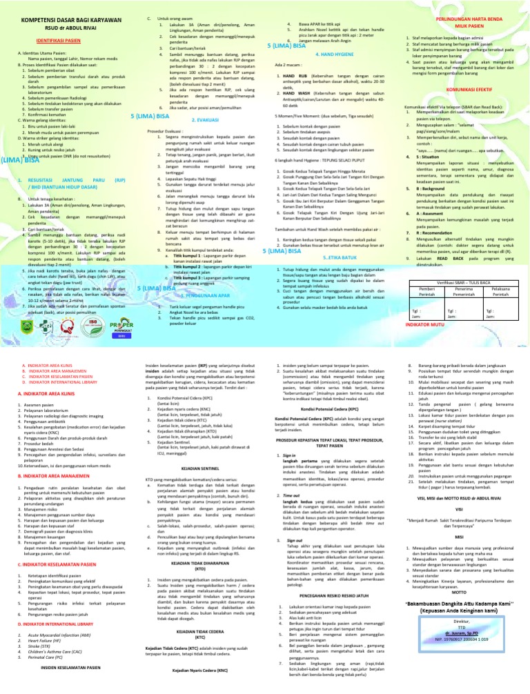 Buku Saku Akreditasi 5 Bisa 2023 | PDF