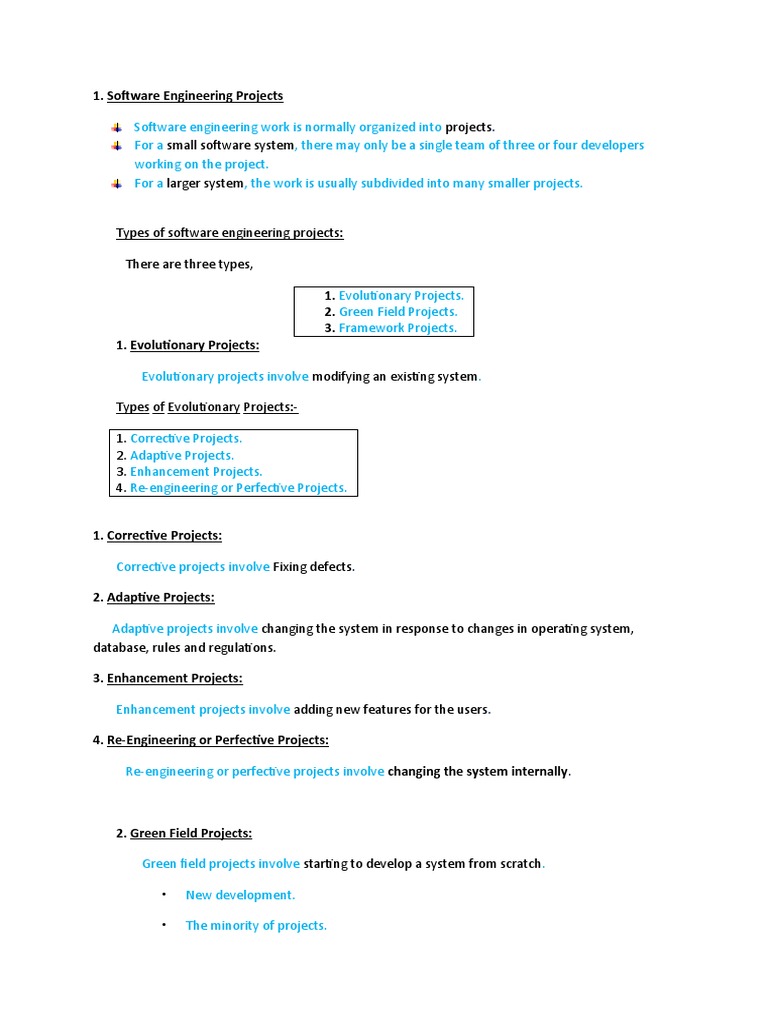Software Engineering Projects Pdf