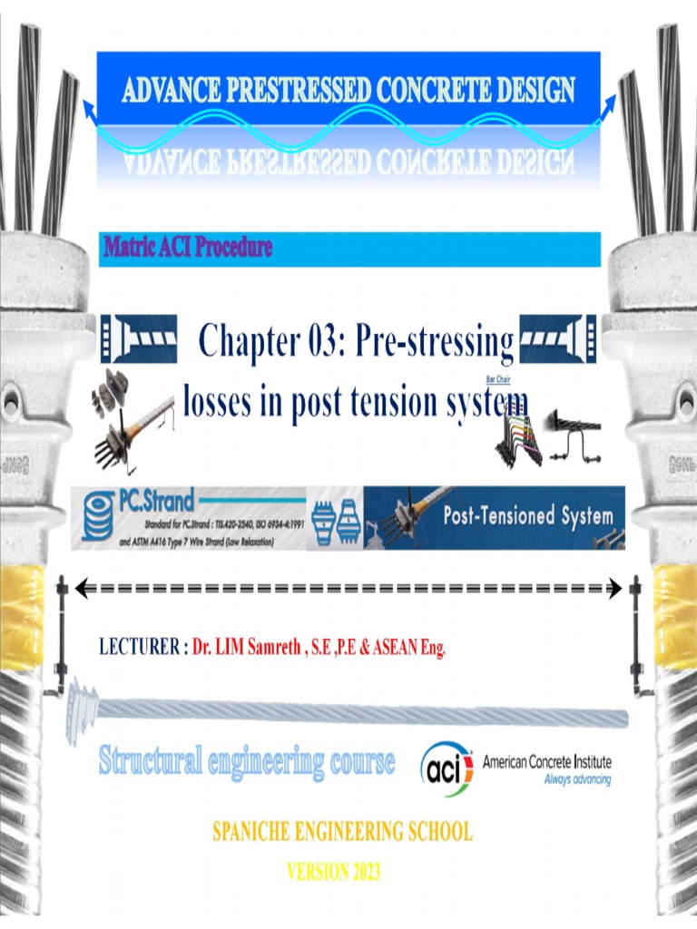 Post-Tensioning Tendon Losses Analysis | PDF | Prestressed Concrete ...