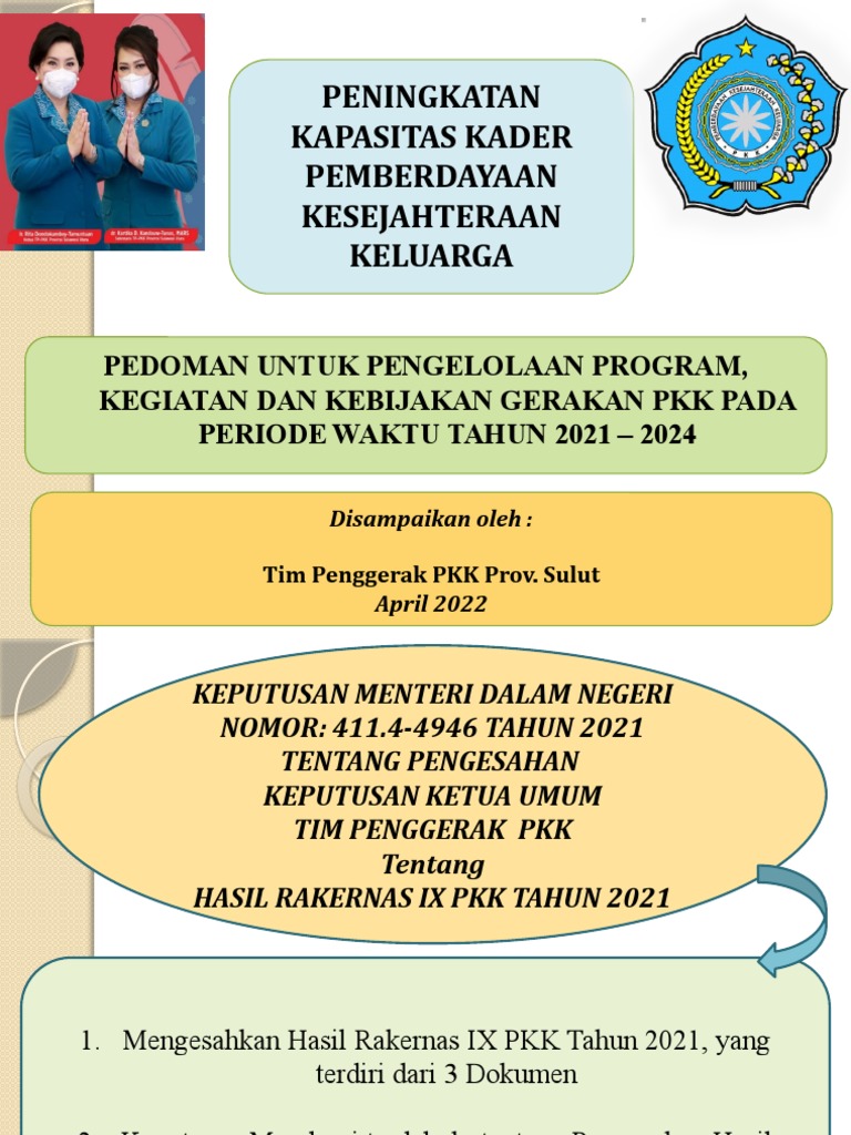 Pedoman Untuk Pengelolaan Program Dan Kebijakan Gerakan PKK Pak Ferry | PDF