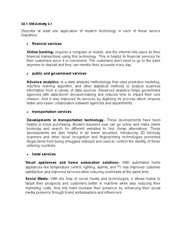 22-1 OM Activity 4.1 | PDF | Analytics | Computing