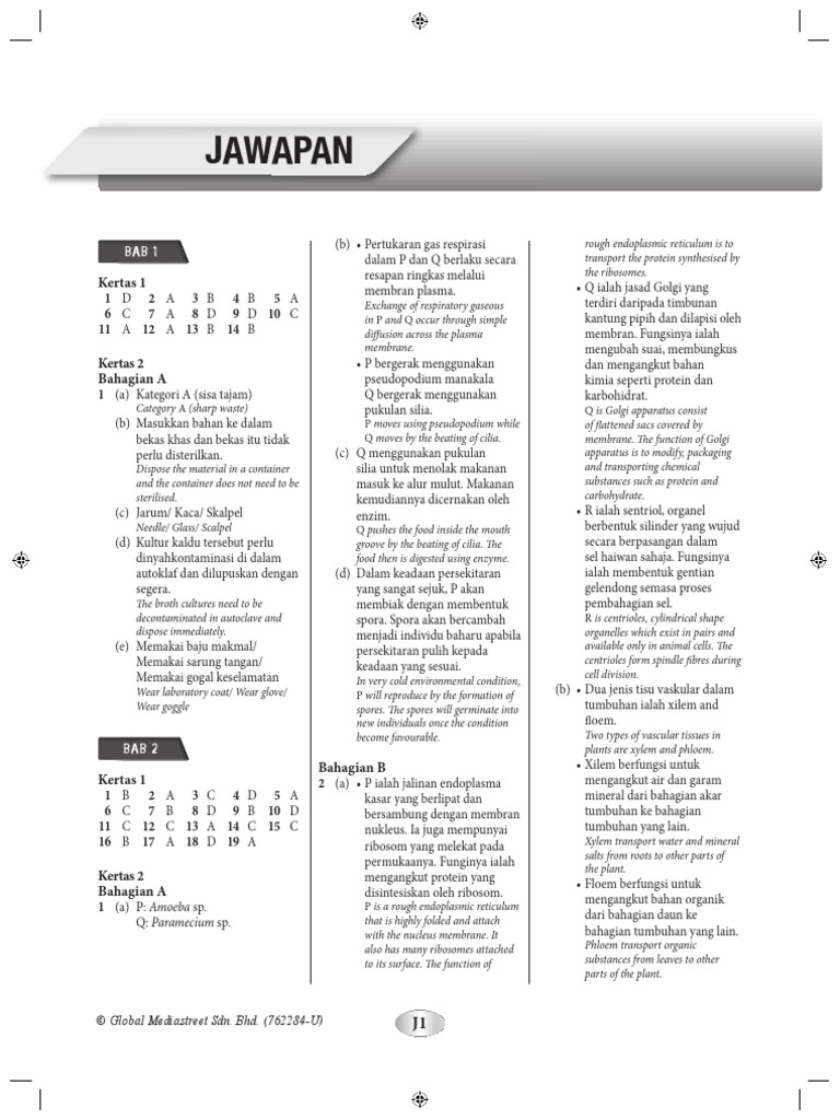 Jawapan Praktis Topikal Platinum SPM Biologi Tingk 230617 134420 | PDF