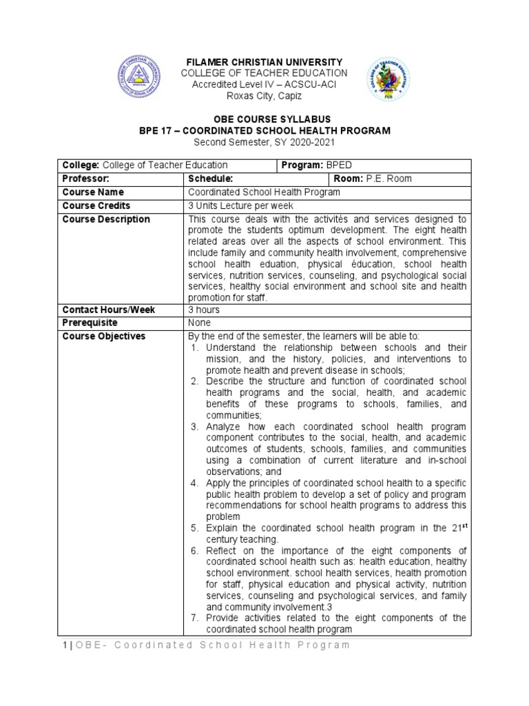 Bpe 17 Syllabus | PDF