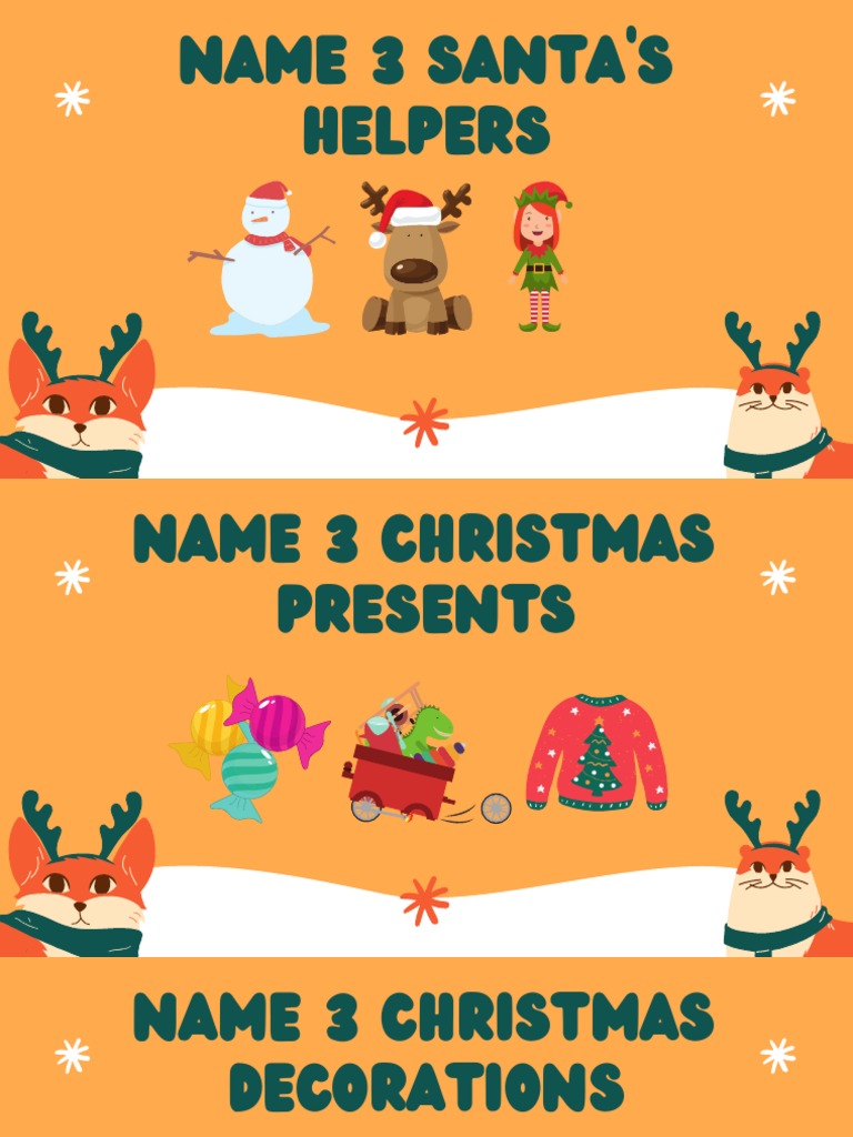 Name 3 Christmas Edition | PDF