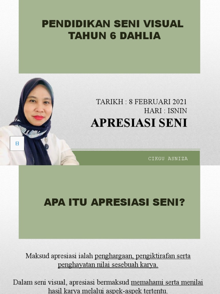 PENDIDIKAN SENI VISUAL 6DAHLIA APRESIASI | PDF