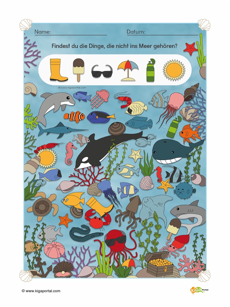 Am Meer Unter Wasser Suchbild | PDF