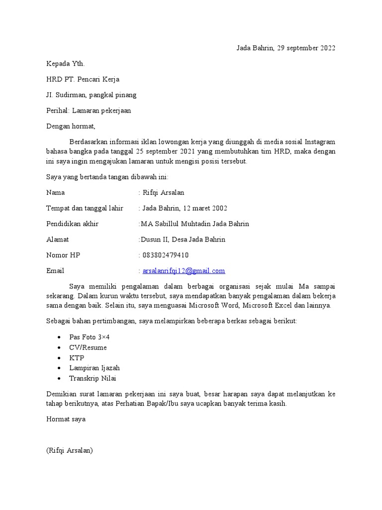 SL Rifqi Arsalan | PDF | Karier & Perkembangan