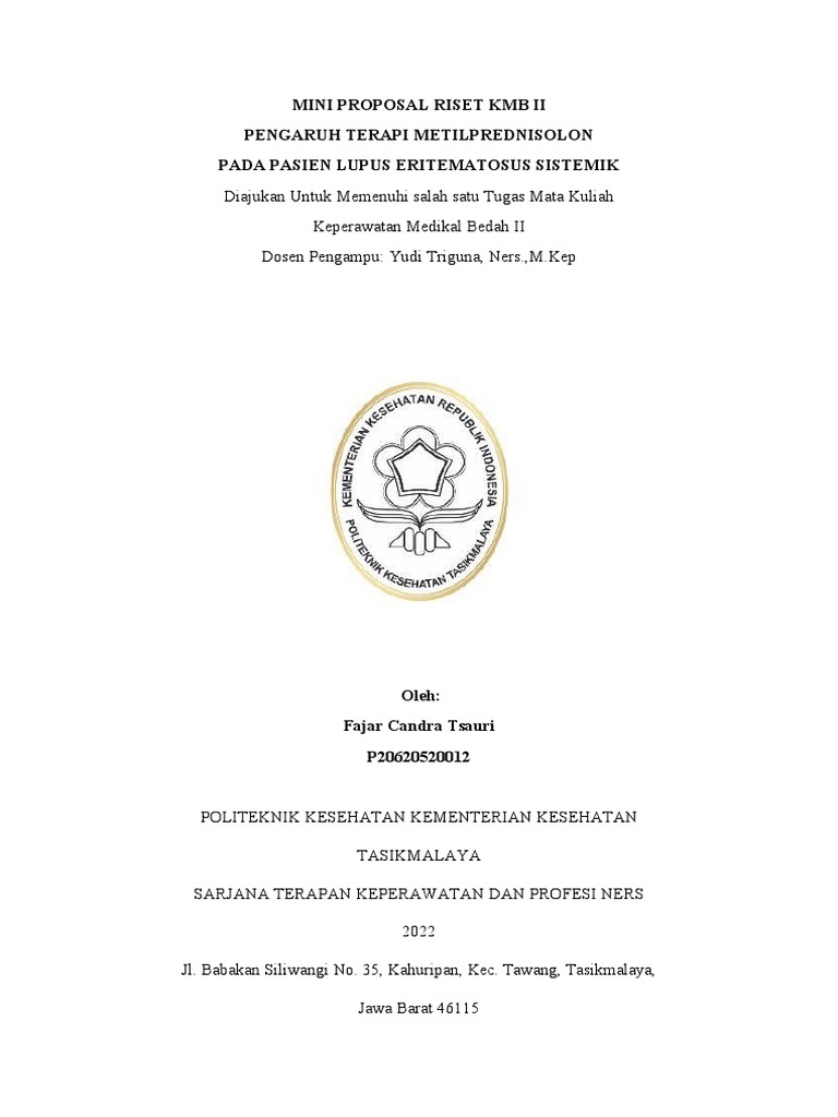 Mini Proposal Riset KMB II | PDF | Kesehatan Holistik | Sains & Matematika